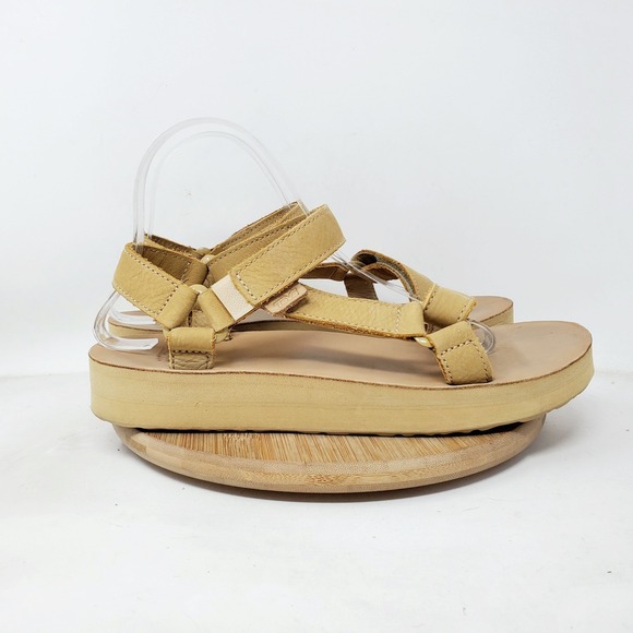 Teva | Shoes | Teva Midform Universal Leather Sandals Womens Tan ...